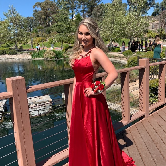 Sherri Hill | Dresses | Sherri Hill Red Gown | Poshmark